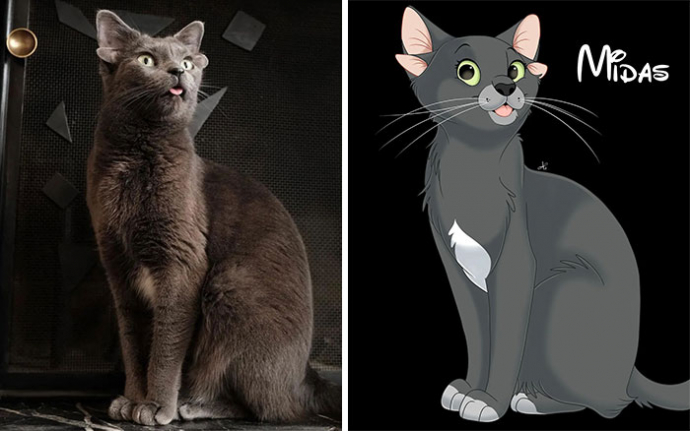 20 nouvelles photos d'animaux transformés en personnages Disney par ...