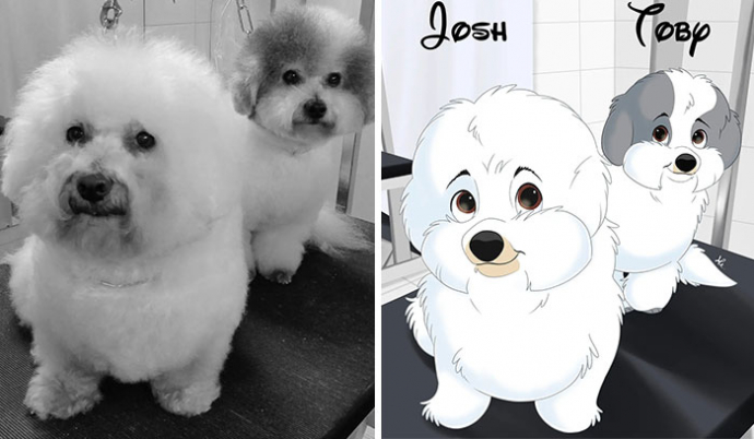 20 nouvelles photos d'animaux transformés en personnages Disney par ...