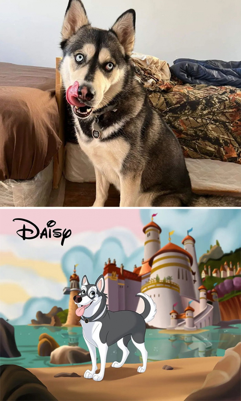 20 nouvelles photos d'animaux transformés en personnages Disney par ...